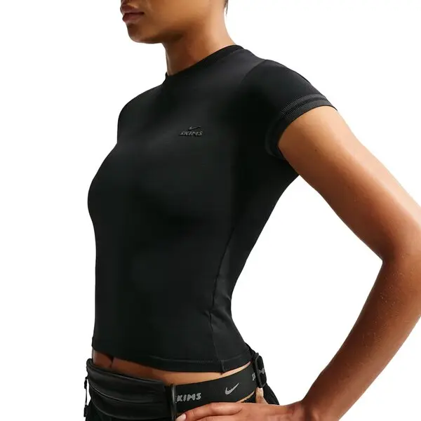 Nike Skims Stretch Knit Cropped T-shirt 'obsidian Igneous - Obsidian/igneous