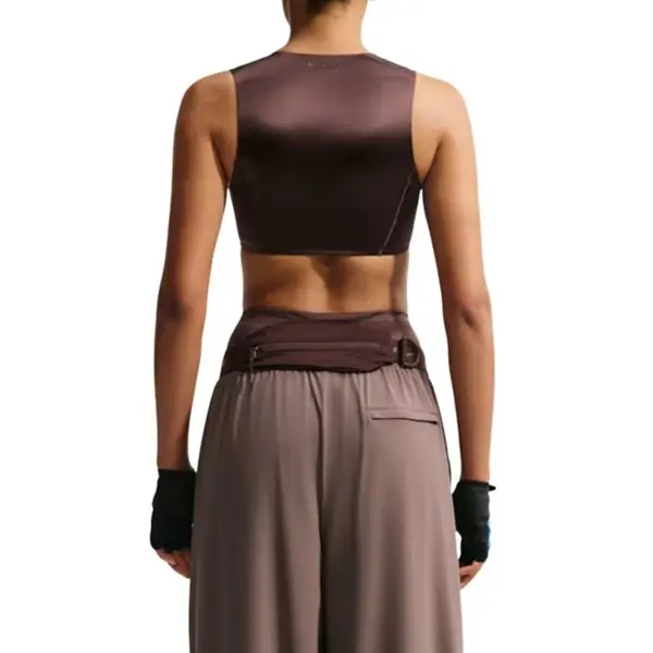 Nike Skims Satin Shine Open-scoop Bra - Resin