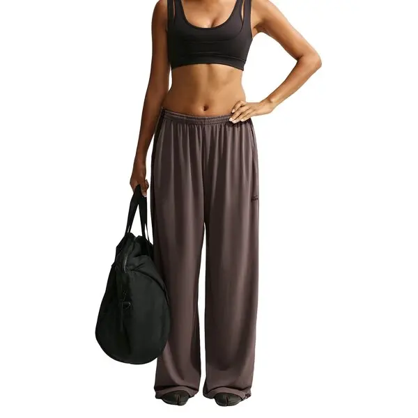 Nike Skims Stretch Knit Wide-leg Pants - Resin/phoenix