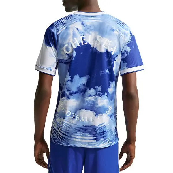 Nike X Chelsea Fc Dri-fit Pre-match Top - White/bright Blue