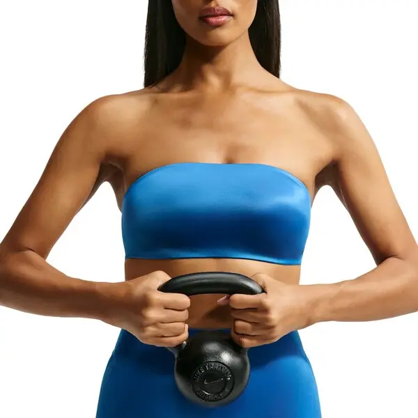 Nike Skims Satin Shine Convertible Bandeau Bra - Cobalt