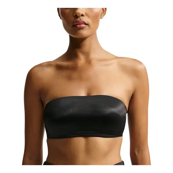 Nike Skims Satin Shine Convertible Bandeau Bra - Obsidian
