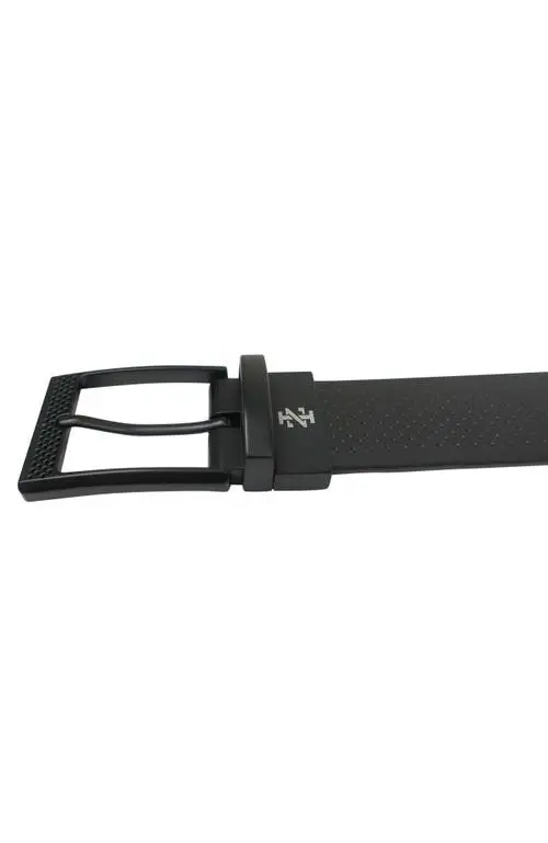IZOD Golf Reversible Embossed Leather Belt - Black/white