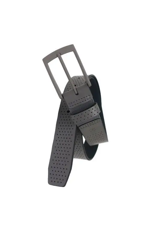 IZOD Comfort Stretch Perforated Leather Belt - Grey