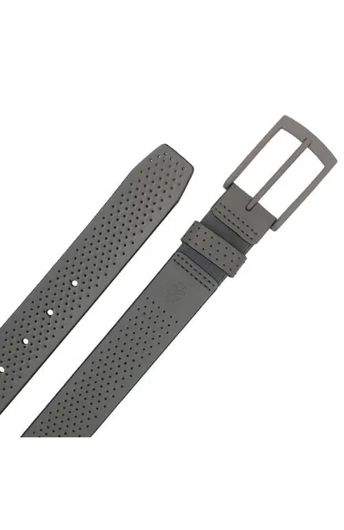 IZOD Comfort Stretch Perforated Leather Belt - Grey