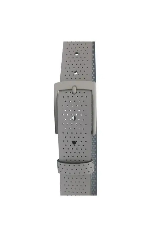 IZOD Comfort Stretch Perforated Leather Belt - Grey