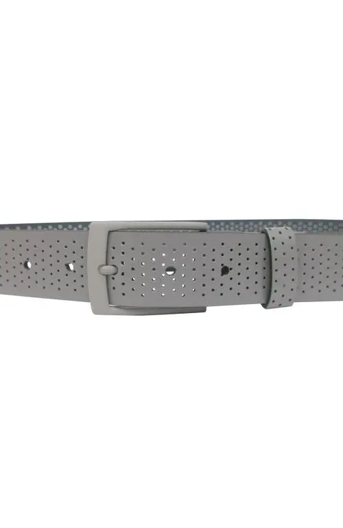IZOD Comfort Stretch Perforated Leather Belt - Grey