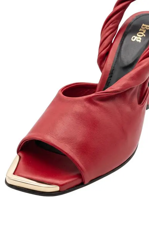 BRÓG Orla Twisted Strap Slingback Cone Heel