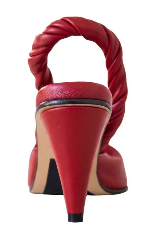BRÓG Orla Twisted Strap Slingback Cone Heel