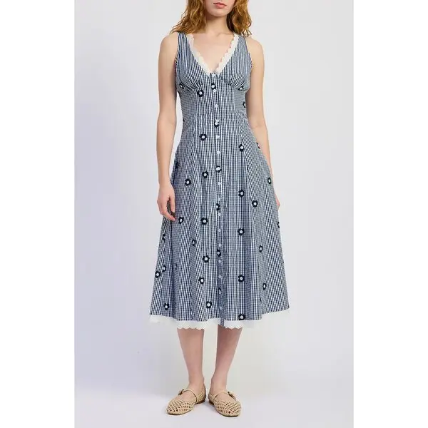 JACQUIE THE LABEL Hera Gingham Midi Dress