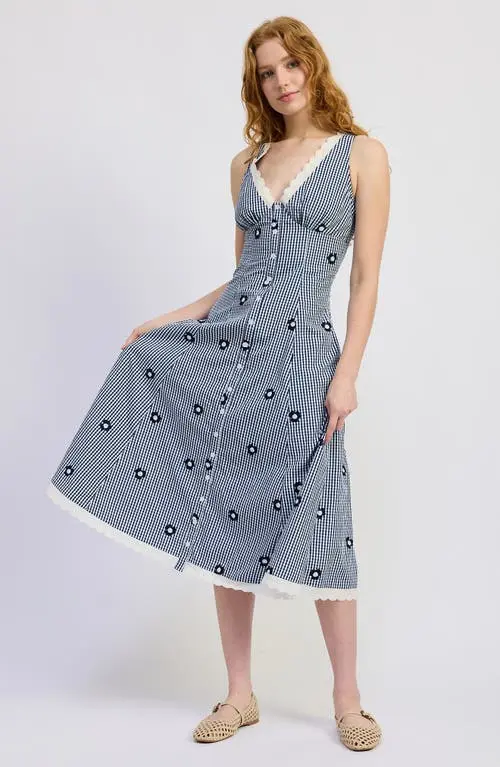 JACQUIE THE LABEL Hera Gingham Midi Dress