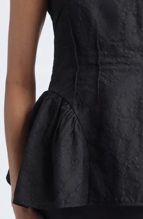 Cecilie Bahnsen Daimi Cotton Blend Matelassé Top - Black