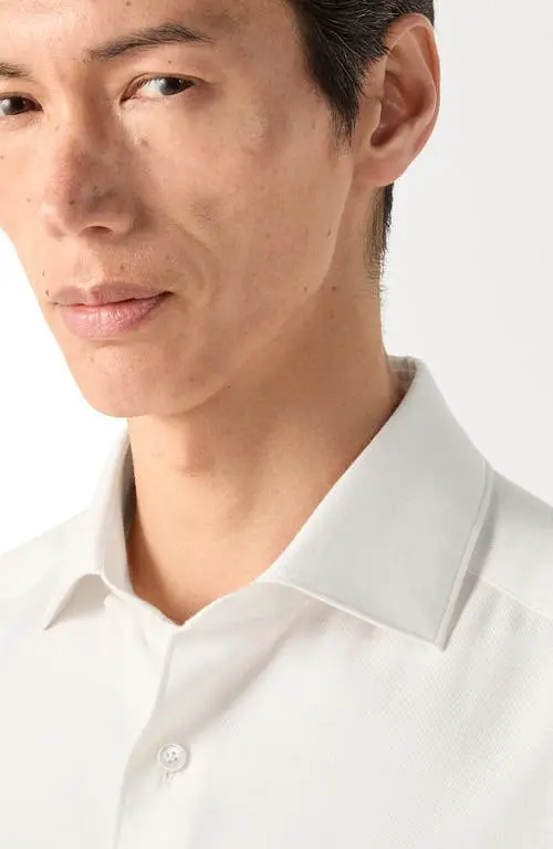 Zegna Cashco Cashmere & Cotton Button-up Shirt - White