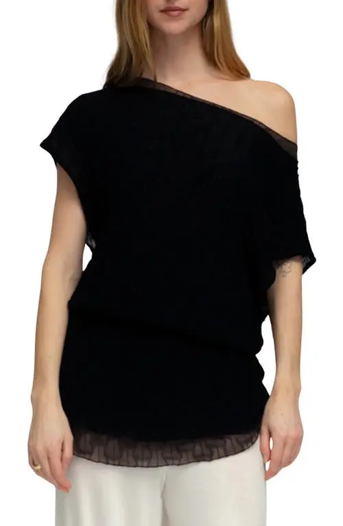 FIND ME NOW Beatriz Off-the-shoulder Tunic - Black