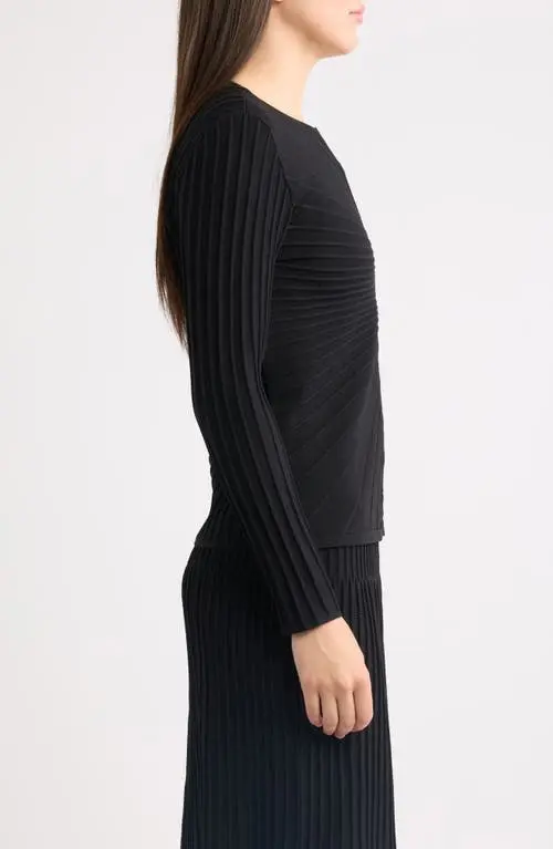 Anne Klein Sunburst Rib Cardigan