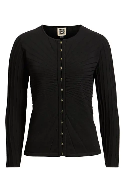 Anne Klein Sunburst Rib Cardigan