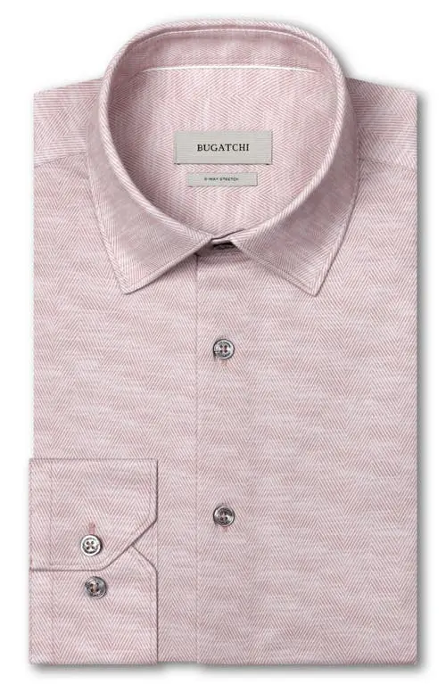 Bugatchi James Ooohcotton® Herringbone Print Button-up Shirt