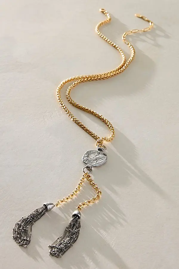 Free People Saskia Tassel Pendant Necklace - Mixed Metal