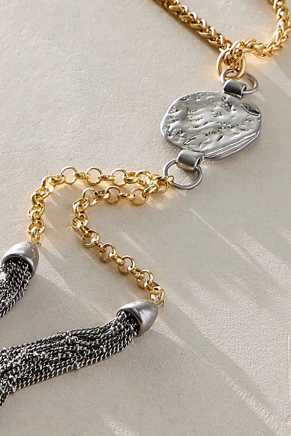 Free People Saskia Tassel Pendant Necklace - Mixed Metal