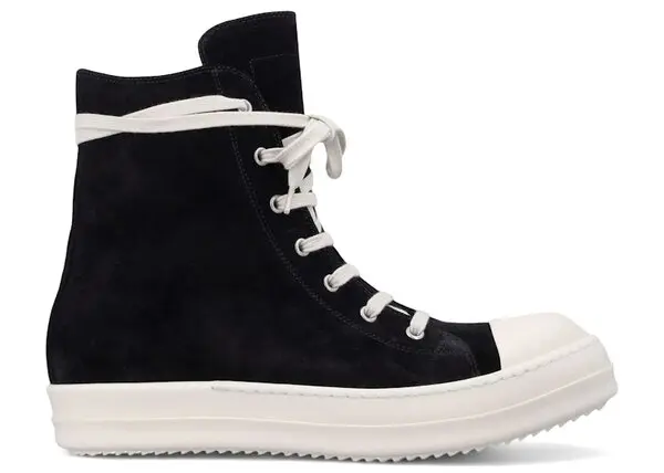 Rick Owens High Top Suede Sneakers