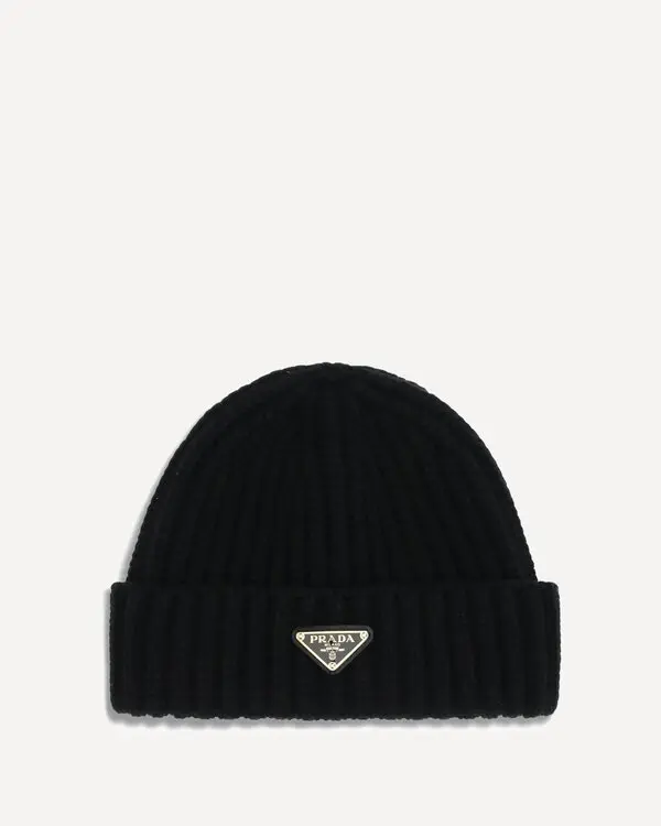 Prada Virgin Wool Beanie Hat Feale