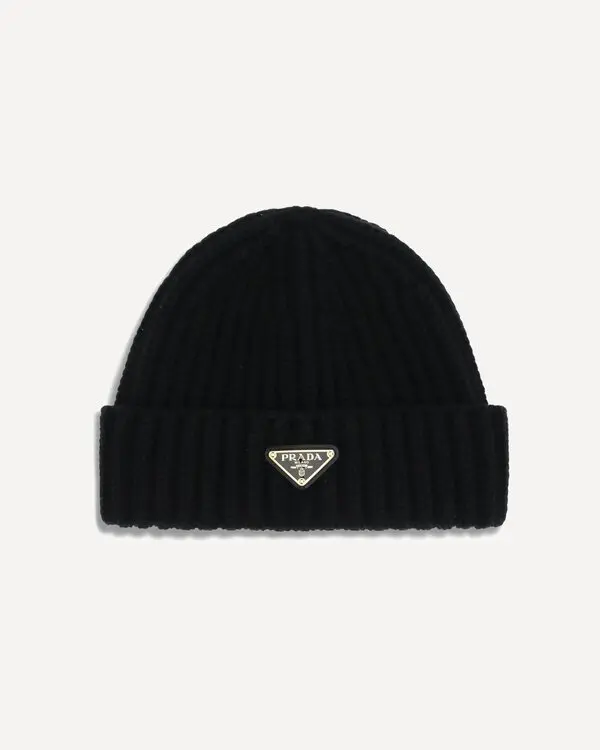 Prada Virgin Wool Beanie Hat Feale