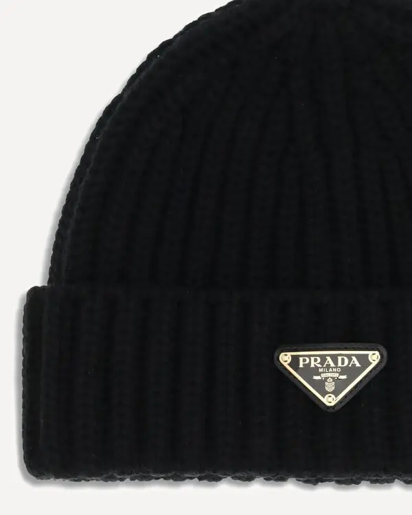 Prada Virgin Wool Beanie Hat Feale