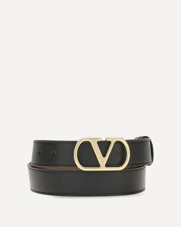 Valentino Garavani Reversible Vlogo Signature Belt - Black