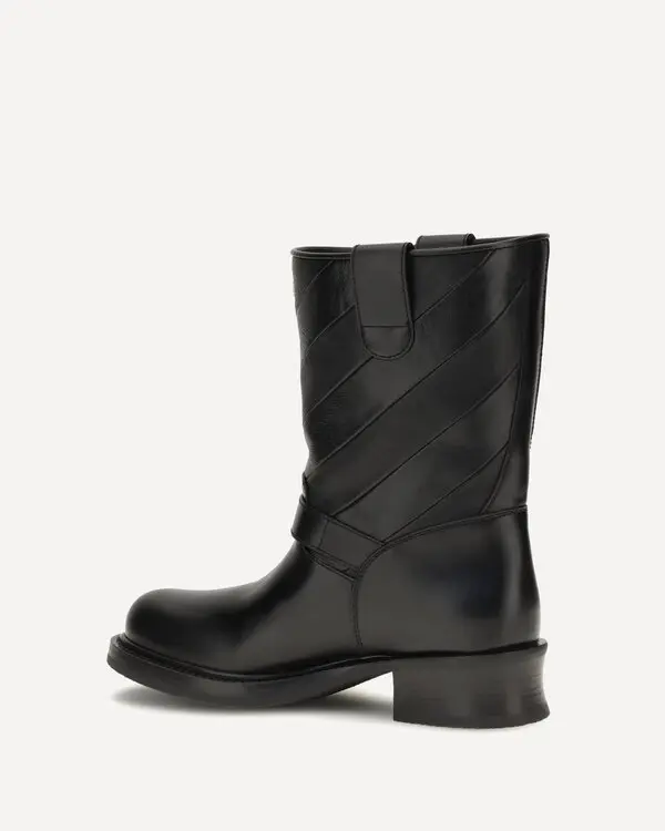 Valentino Garavani Leather Buckled Boots