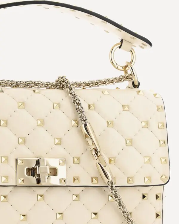 Valentino Garavani Rockstud Spike Handbag - Cream