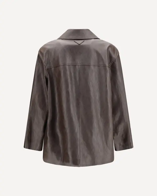 Prada Leather Caban Jacket