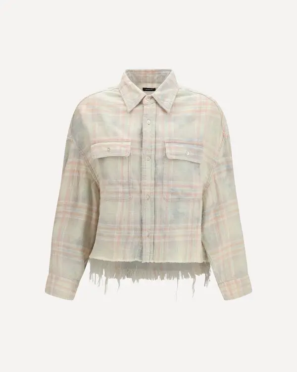 R13 Plaid Shirt Feale - Beige