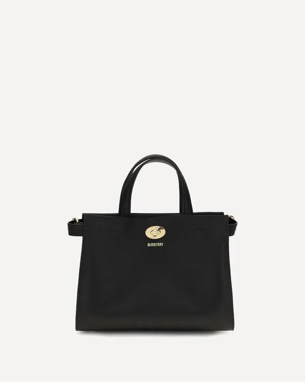 Burberry Mini Cotswolds Check Top Handle Bag - Black