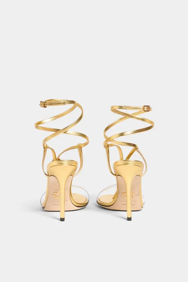 Dsquared2 Metallic Strappy High Heel Sandals