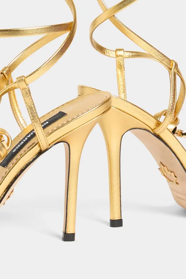Dsquared2 Metallic Strappy High Heel Sandals