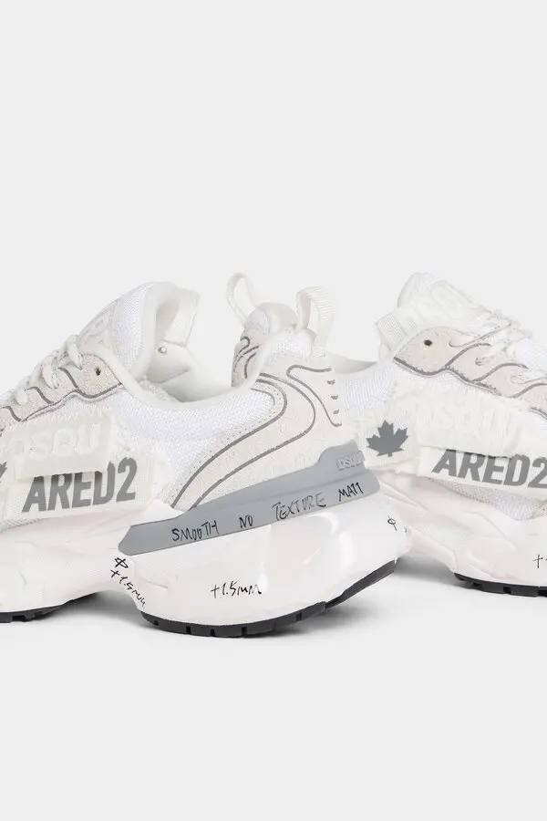 Dsquared2 Sneakers With Sculptural Sole - White