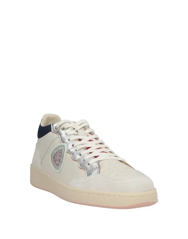 BLAUER. Leather And Textile Low-top Sneakers With Logo Embellishment