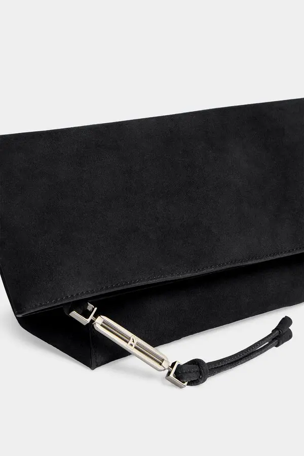 Dsquared2 Leather Fold-over Clutch With Statement Zip Pull