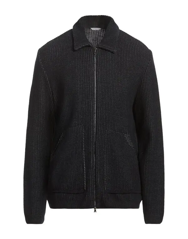 MANUEL RITZ Ribbed-knit Cardigan In Acrylic, Wool, And Alpaca Wool Blend