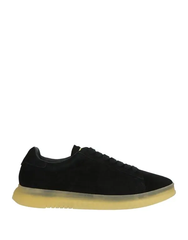 Emporio Armani Suede Low-top Sneakers - Black