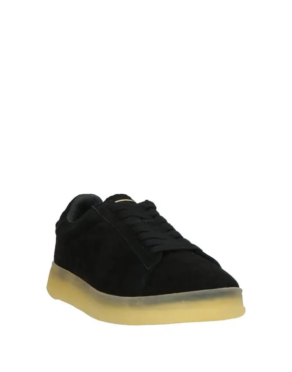 Emporio Armani Suede Low-top Sneakers - Black
