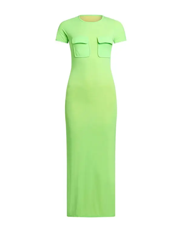 Sunnei Maxi Dress With Short Sleeves And Crewneck
