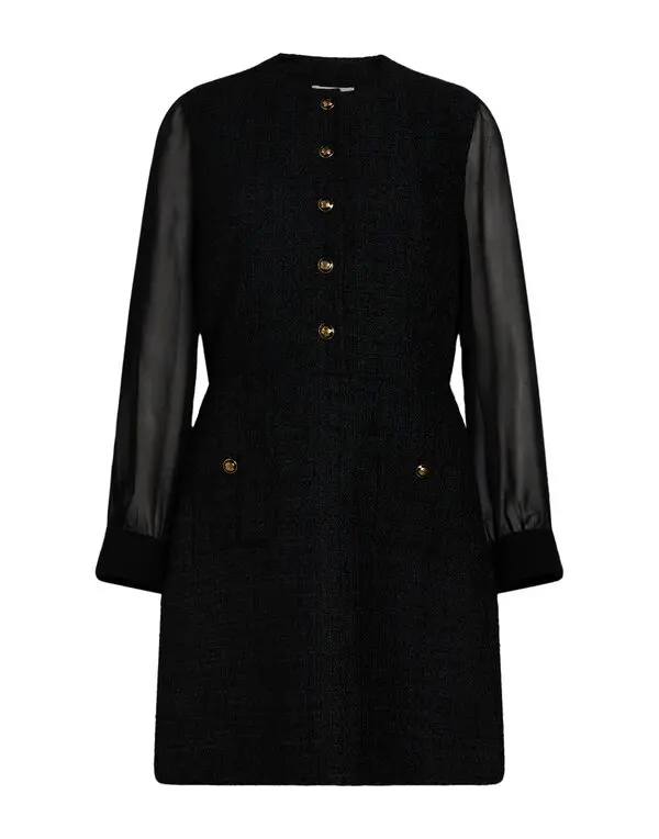 Sandro Mini Dress With Button Embellishments