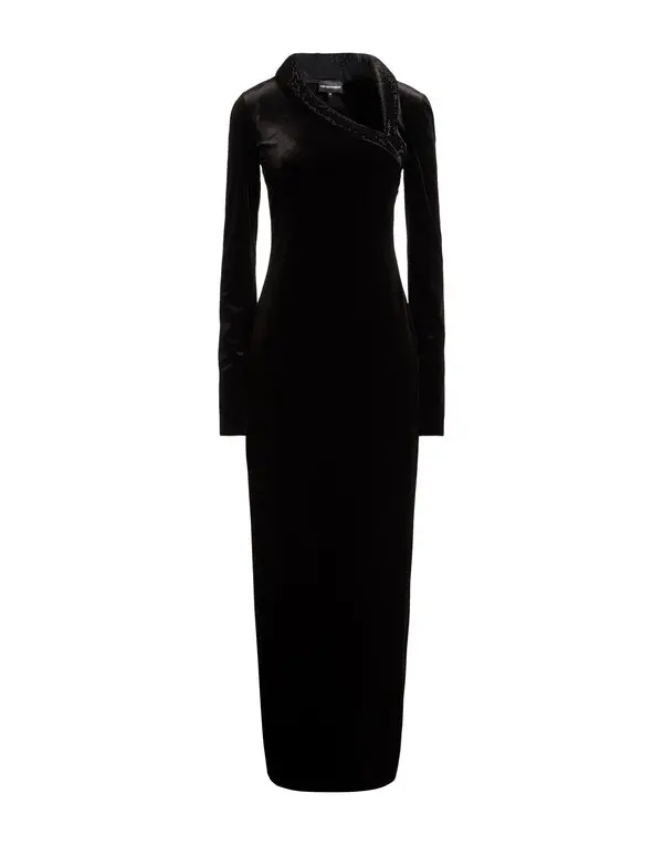 Emporio Armani Maxi Dress Size Polyester, Elastane