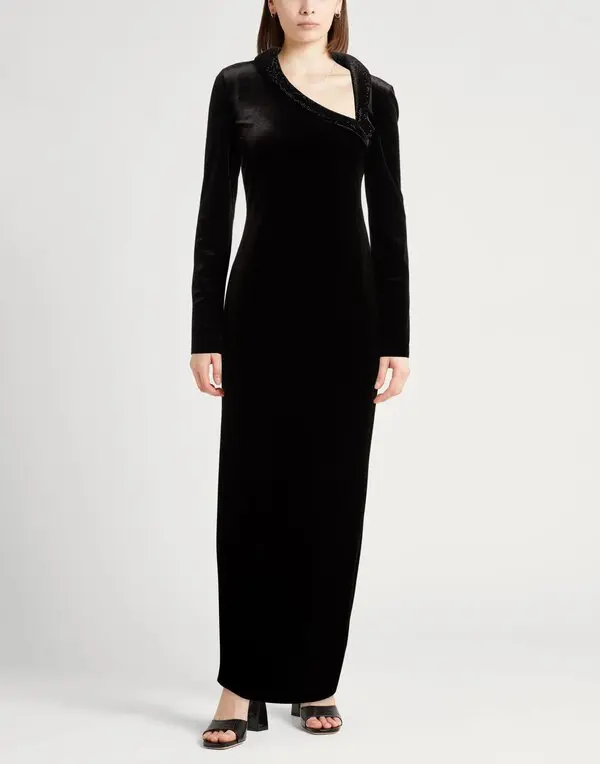 Emporio Armani Maxi Dress Size Polyester, Elastane