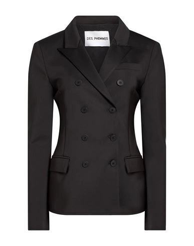 DES_PHEMMES Blazer Size Polyester, Elastane - Black