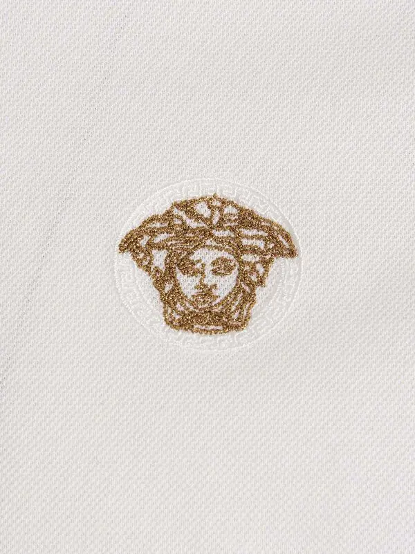 Versace Greca' Polo Shirt - White