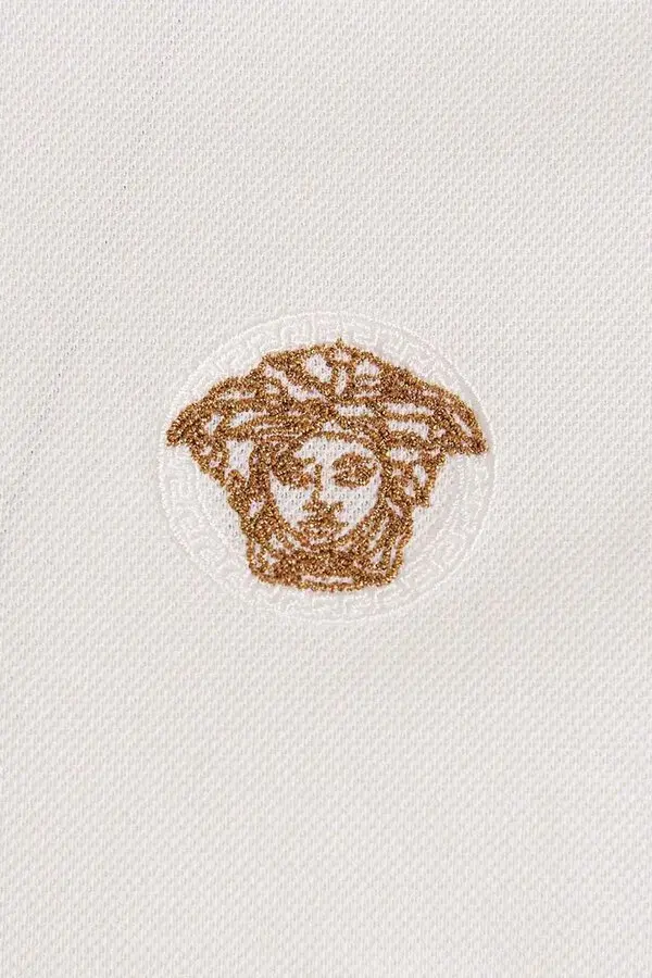 Versace Greca' Polo Shirt - White
