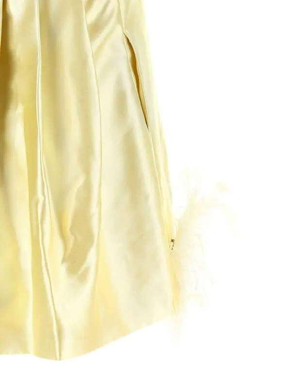 SELF-PORTRAIT Feather Trimmed Mini Dress