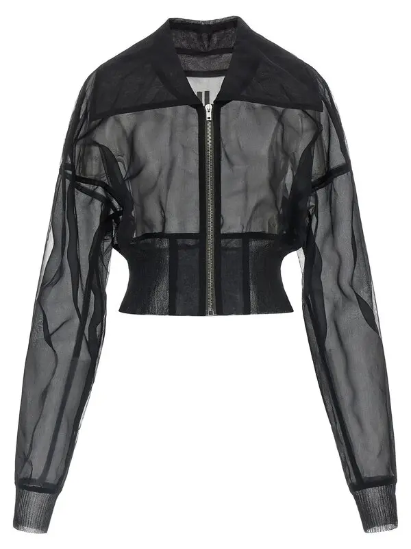 Rick Owens Dracucollar Cropped' Bomber Jacket